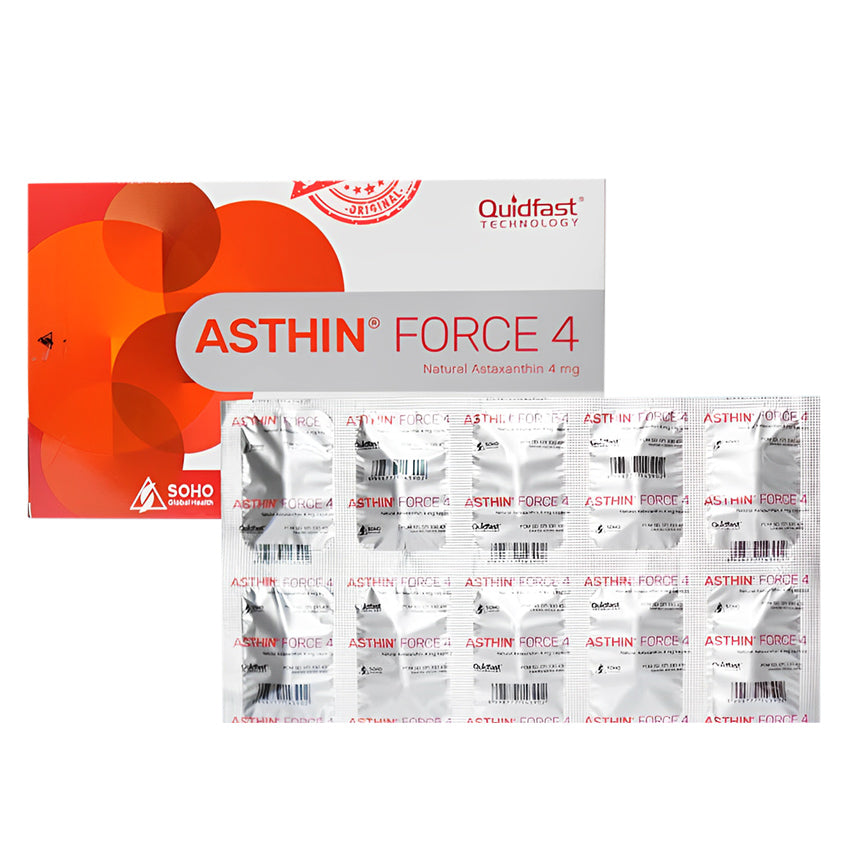 Jual Asthin Force 4 Natural Astaxanthin 4mg Suplemen Kesehatan - 10 ...