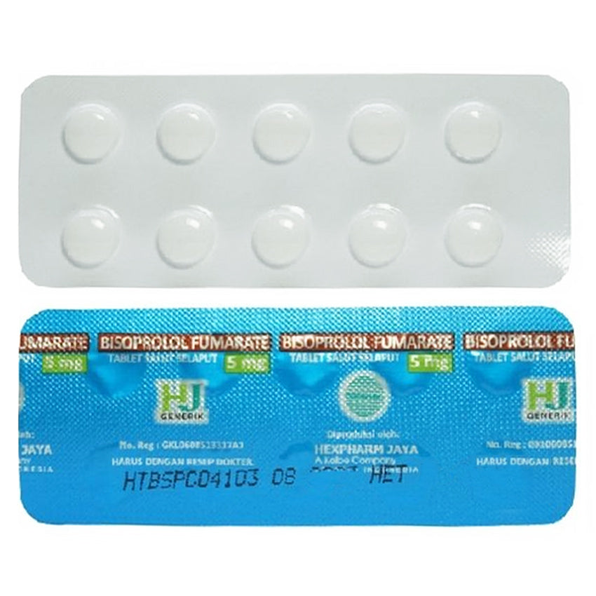 Jual Bisoprolol Fumarate 5mg Obat Hipertensi - 10 Tablet [Hexpharm ...