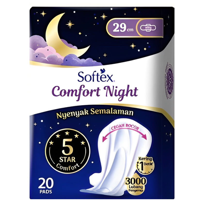 Jual Softex Comfort Night Wing 29 cm - 18 Pads Harga Terbaik October ...
