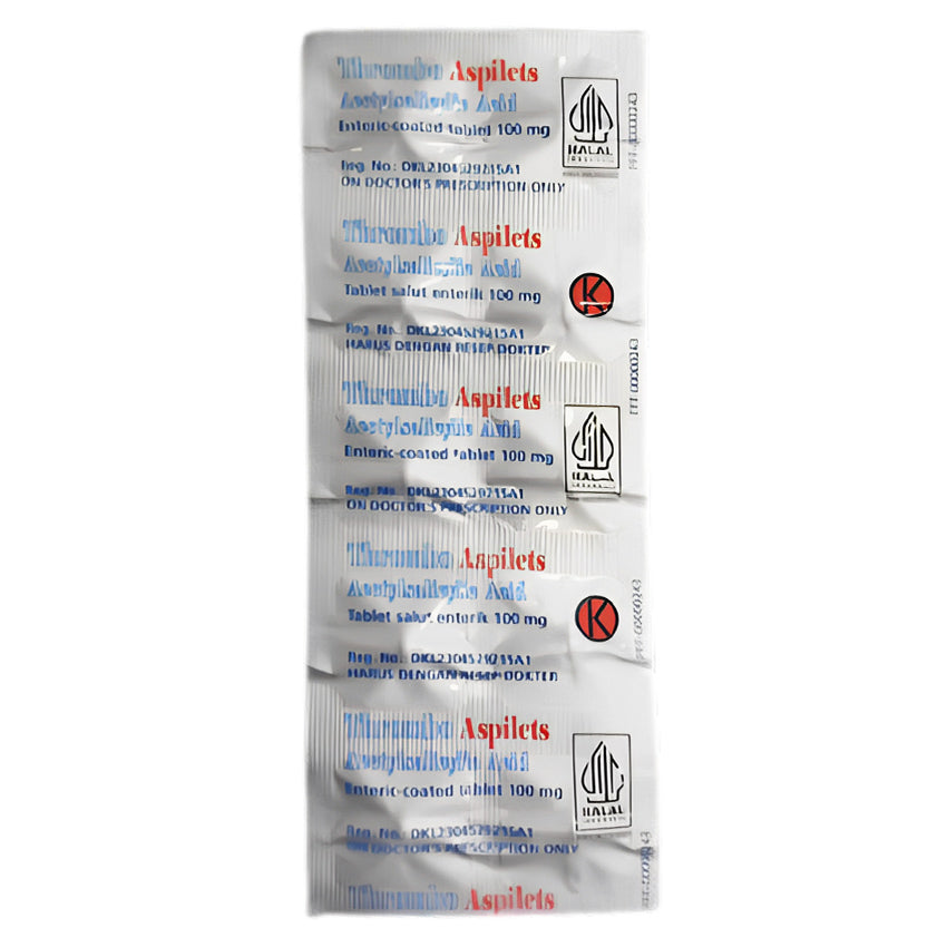 Jual Thrombo Aspilet 100 mg Obat Pengencer Darah - 10 Tablet [Darya ...