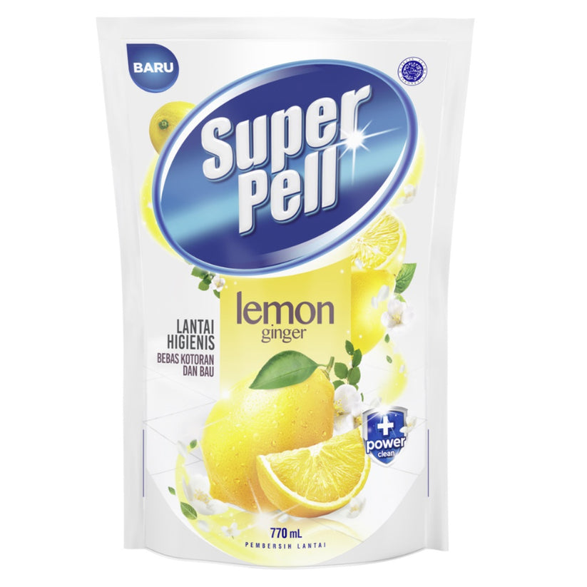 Jual Superpell Pembersih Lantai Lemon Ginger Pouch - 770 mL Harga ...